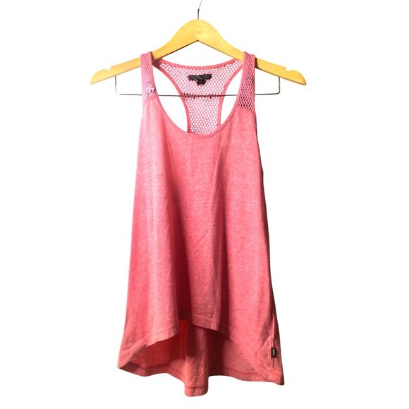 Vans | Tops | Pink Racerback Tank Top Mesh Detail Womens Activewear ...